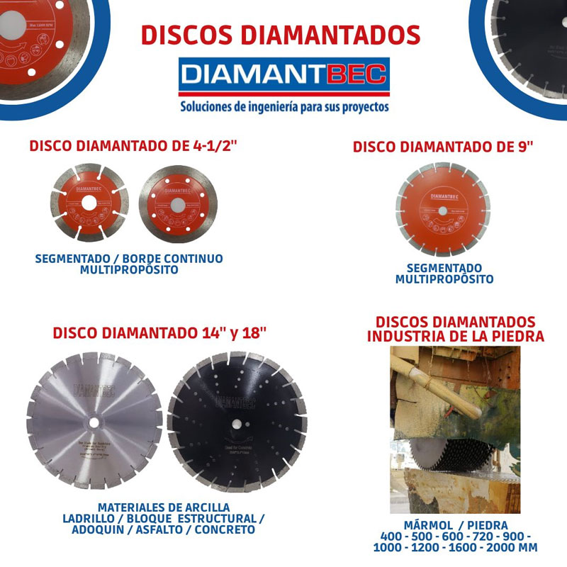 Discos diamantados - Diamantbec Herramientas Dimantadas